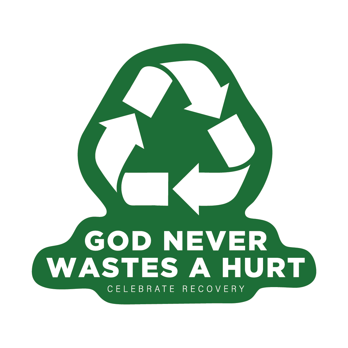 God Never Wastes a Hurt Sticker – Pastors.com